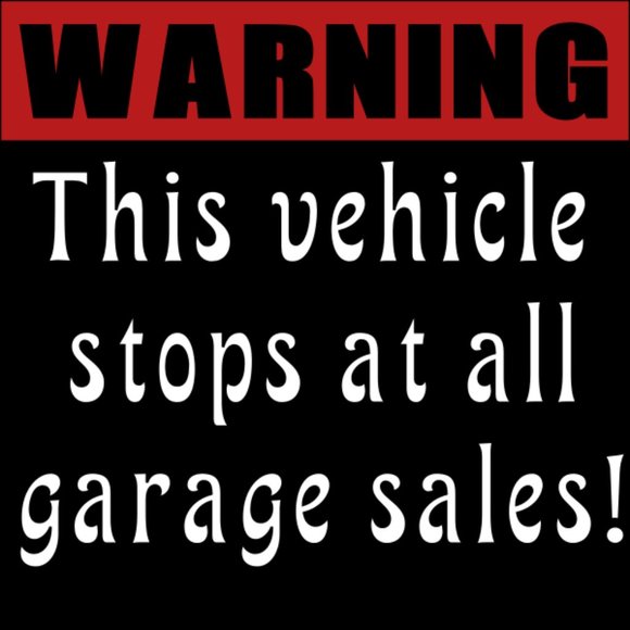 Garage Sales Decal | Wall Decor | Warning Garage Sales Window Decal 2pk ...